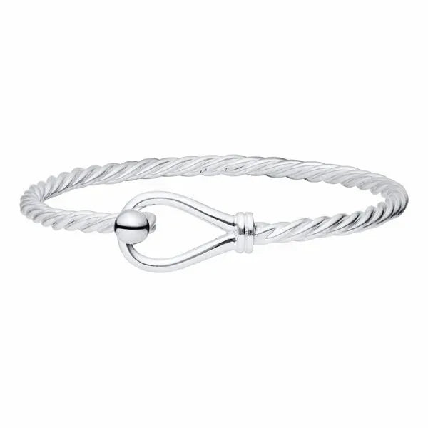 Sterling Silver 7.5" Twist Wire Loop Bracelet – Turgeon Jewelers