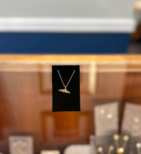 14k Yellow Gold Diamond Whale Tale Necklace – Turgeon Jewelers