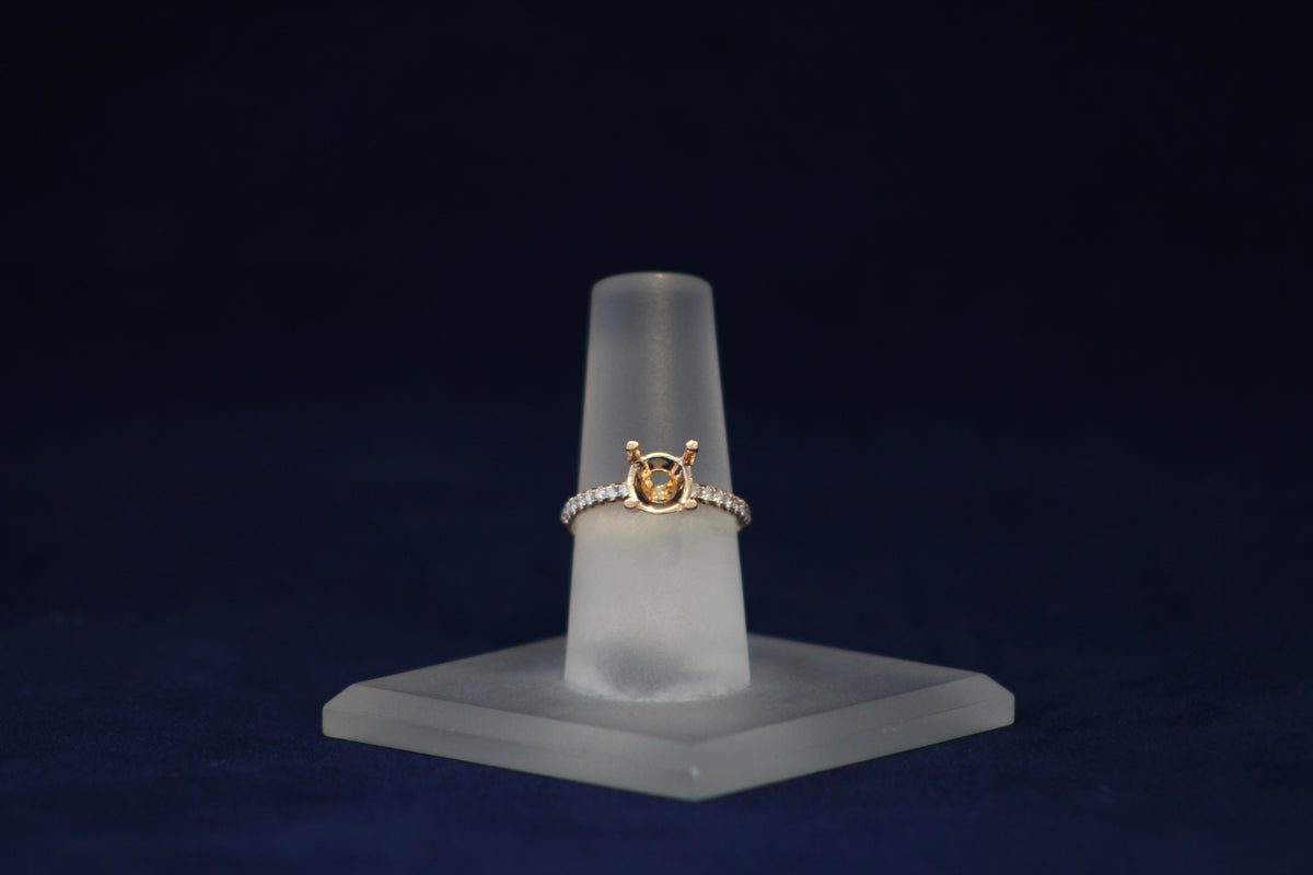 14k Rose Gold Diamond Engagement Ring Remount – Turgeon Jewelers